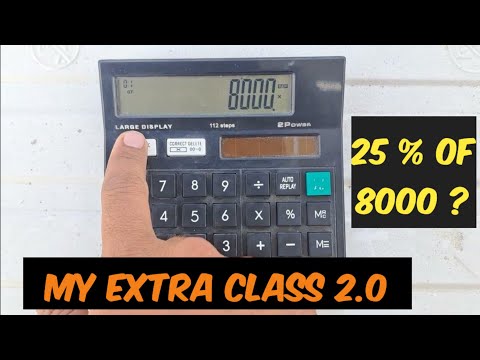 How to Calculate 25 % of 8000 using calculator