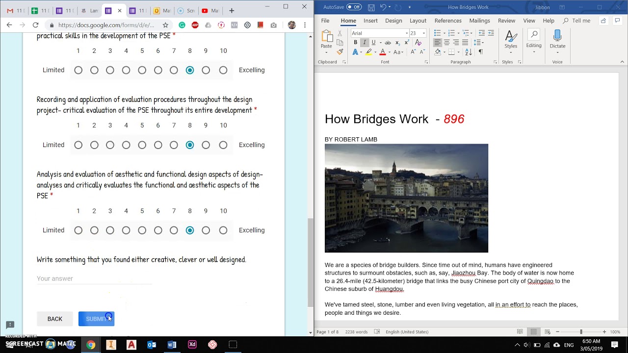 Peer Marking Explanation