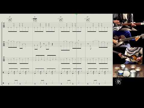 How to play : I Saw Her Standing There - The Beatles - guitar, bass, drums
