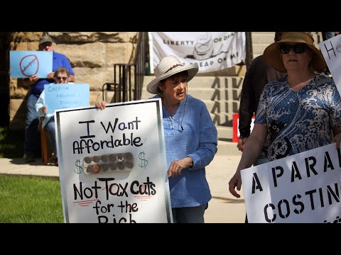No Kings protest by the Weston County Democrat Party. Saturday, June 14, 2025. W.C. Courthouse.