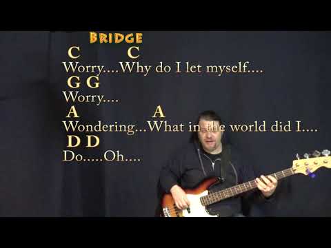 Crazy (Patsy Cline) Bass Guitar Cover Lesson in G with Chords/Lyrics