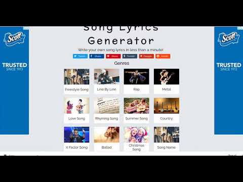 Making a song with a song lyrics generator