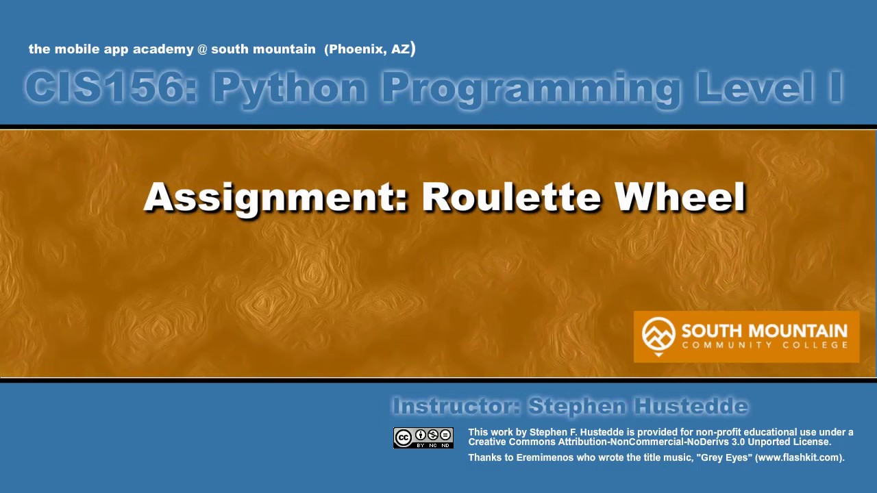 Python 03L   Roulette Wheel Colors