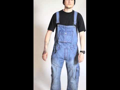 Men's Stonewash Cargo Pocket Dungarees