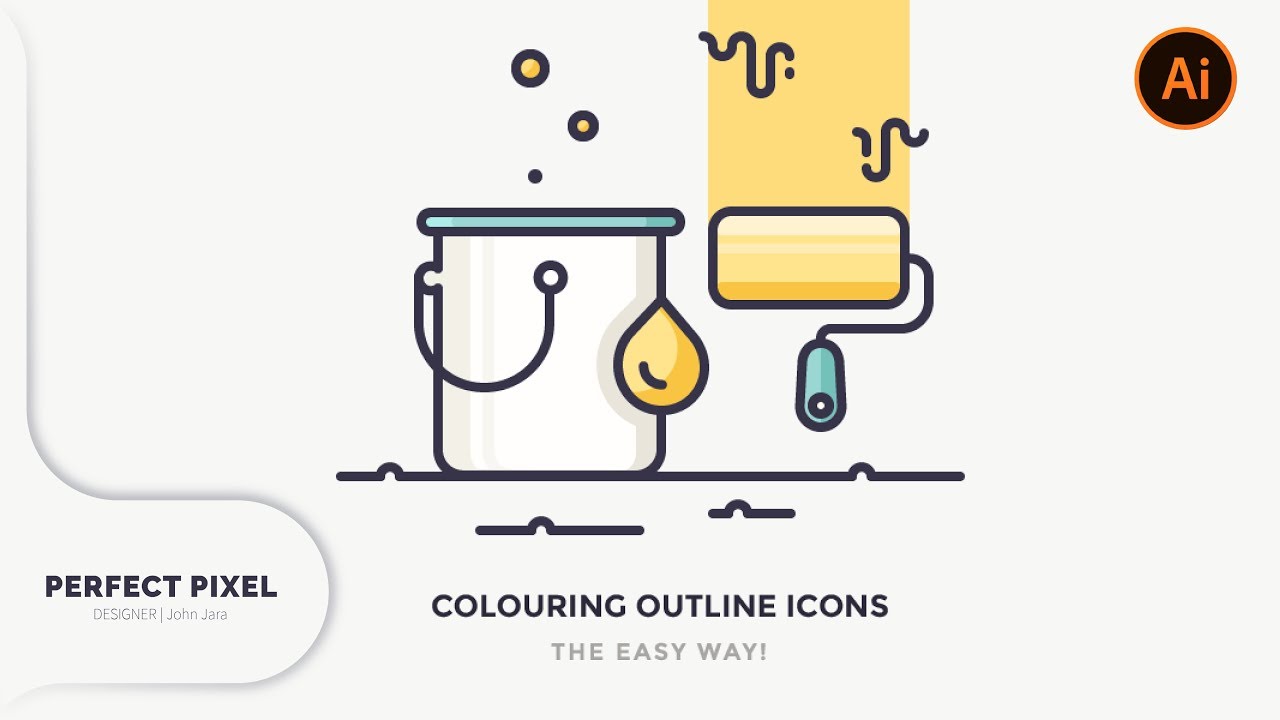 Colouring Outline Icon Design In Adobe Illustrator CC