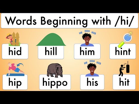 Phonics for Kindergarten and First Grade: Words Beginning with /hi/ hid, hill, him, hint, hip. .