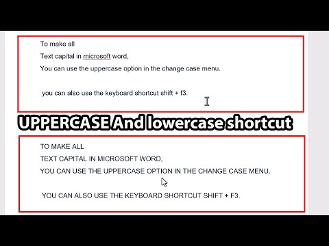 How to change lowercase to uppercase in word document