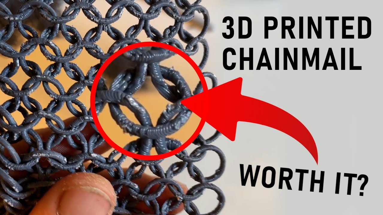 3D Printed chainmail (Print in Place)