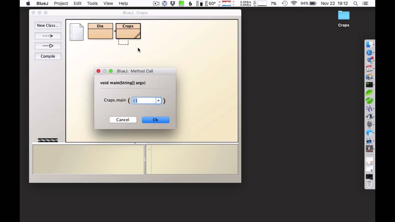 A Craps program, in Java