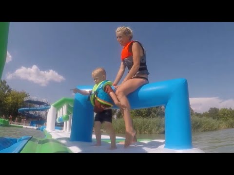 Ungarn Wohnwagen Vlog Tag 8 - Balaton Campingplatz, schwimmender Parcours
