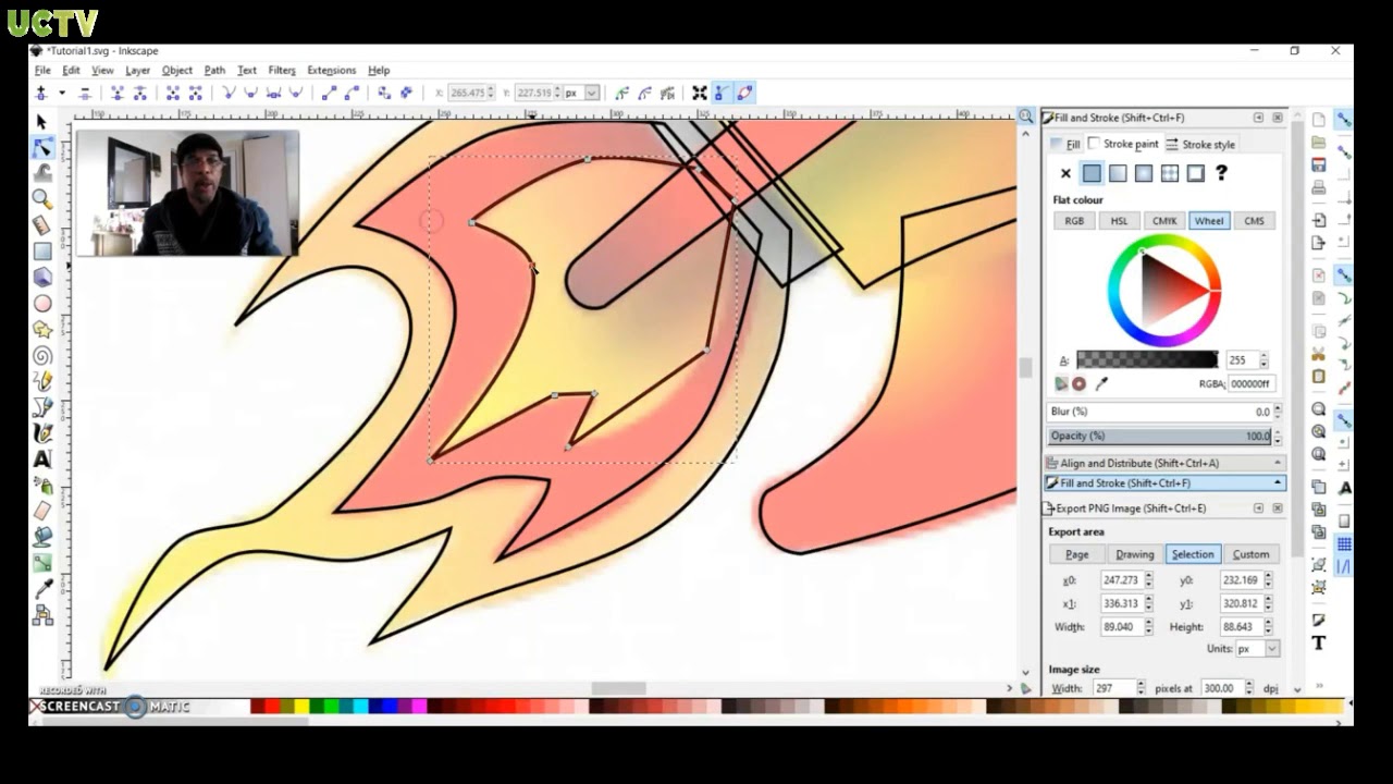 Draw a ROCKET using Inkscape
