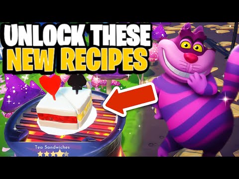SECRET Cheshire Recipes! [Tea Sandwiches, Cat Tail, & Garlic Chocolate Tart]  | Dreamlight Valley