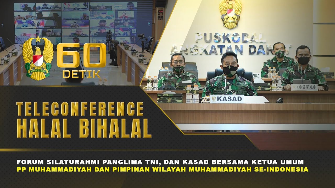Kasad Turut dalam Teleconference Halal Bihalal Panglima TNI bersama PP Muhammadiyah | 60