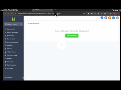 Import and Demo Snapshot in GoHighLevel