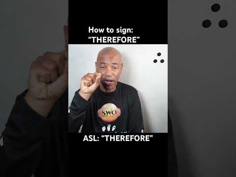 How to sign: “THEREFORE” in ASL