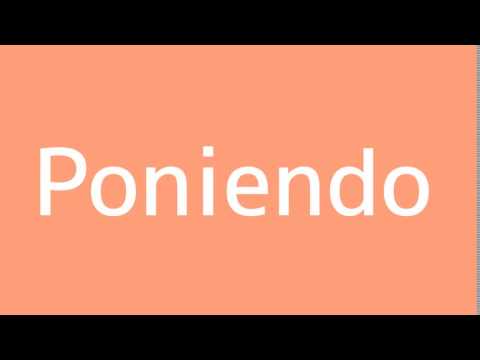 How to say Putting in Spanish