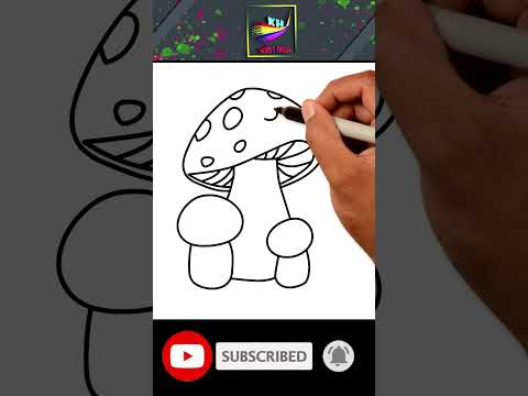 ๐๐How to draw a Mushroom ๐๐step by step ||@kidshub7799