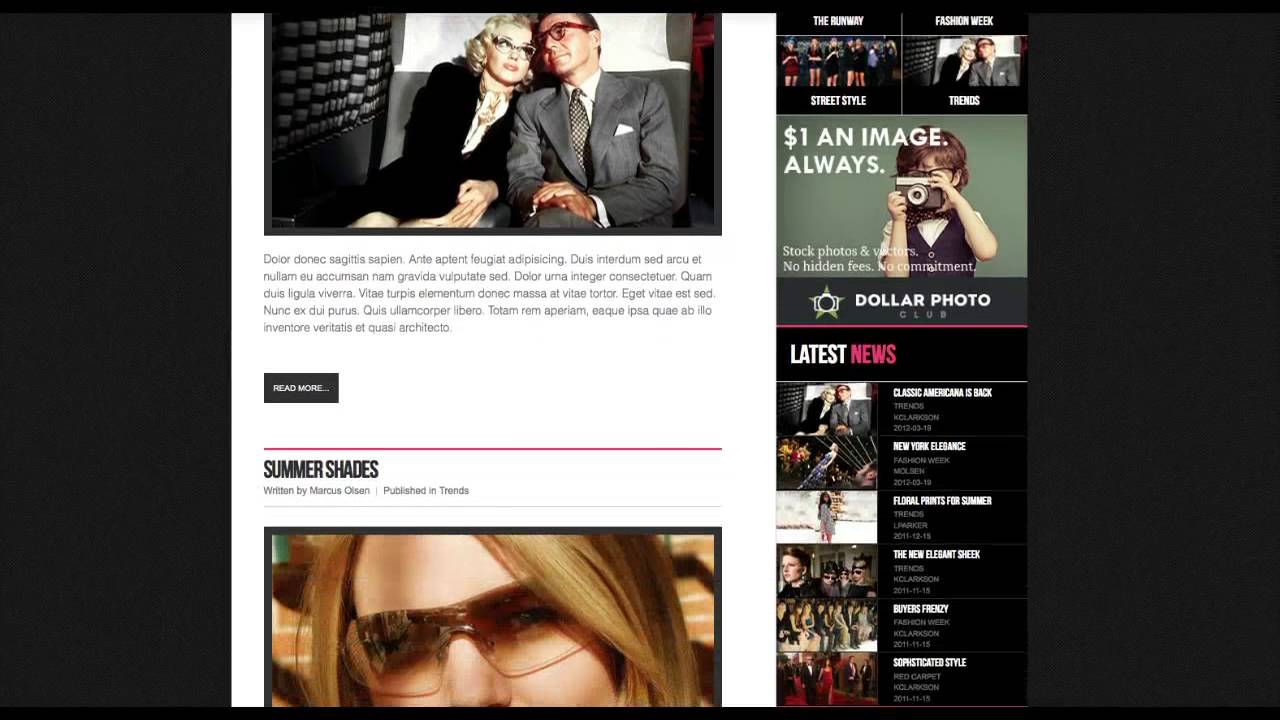 Fashion Life - Joomla Template Intro Tutorial