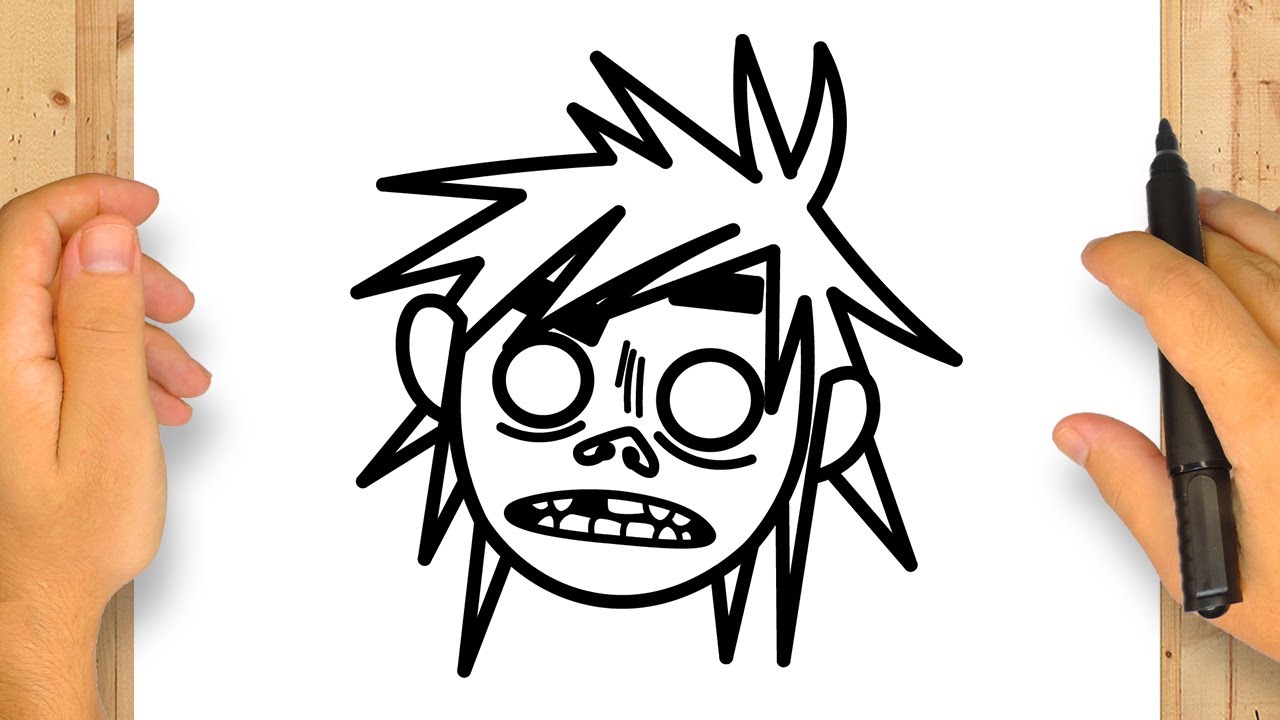 HOW TO DRAW 2D | Gorillaz | Step by Step Simple and Easy