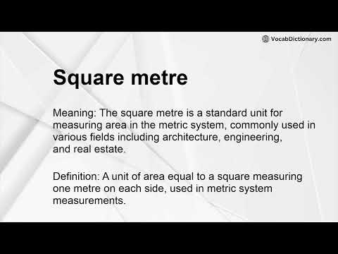 Square metre Meaning