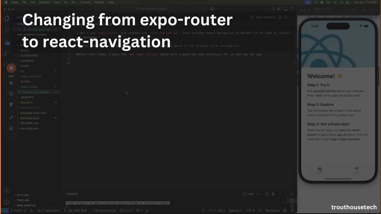 Using React Navigation instead of Expo Router #reactnative #reactnativenavigation #reactnativeexpo