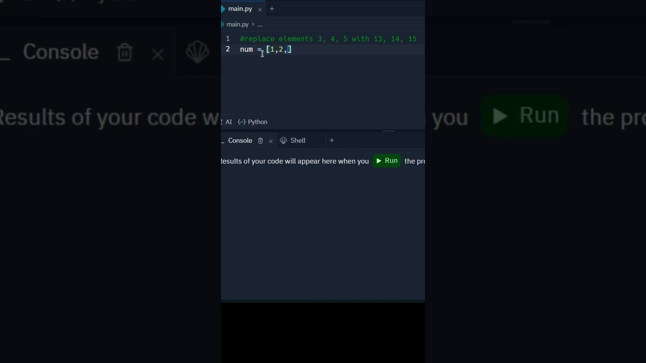 Replace a element in Python List | 30-Day Python Challenge | Top Interview Questions #viral #shorts