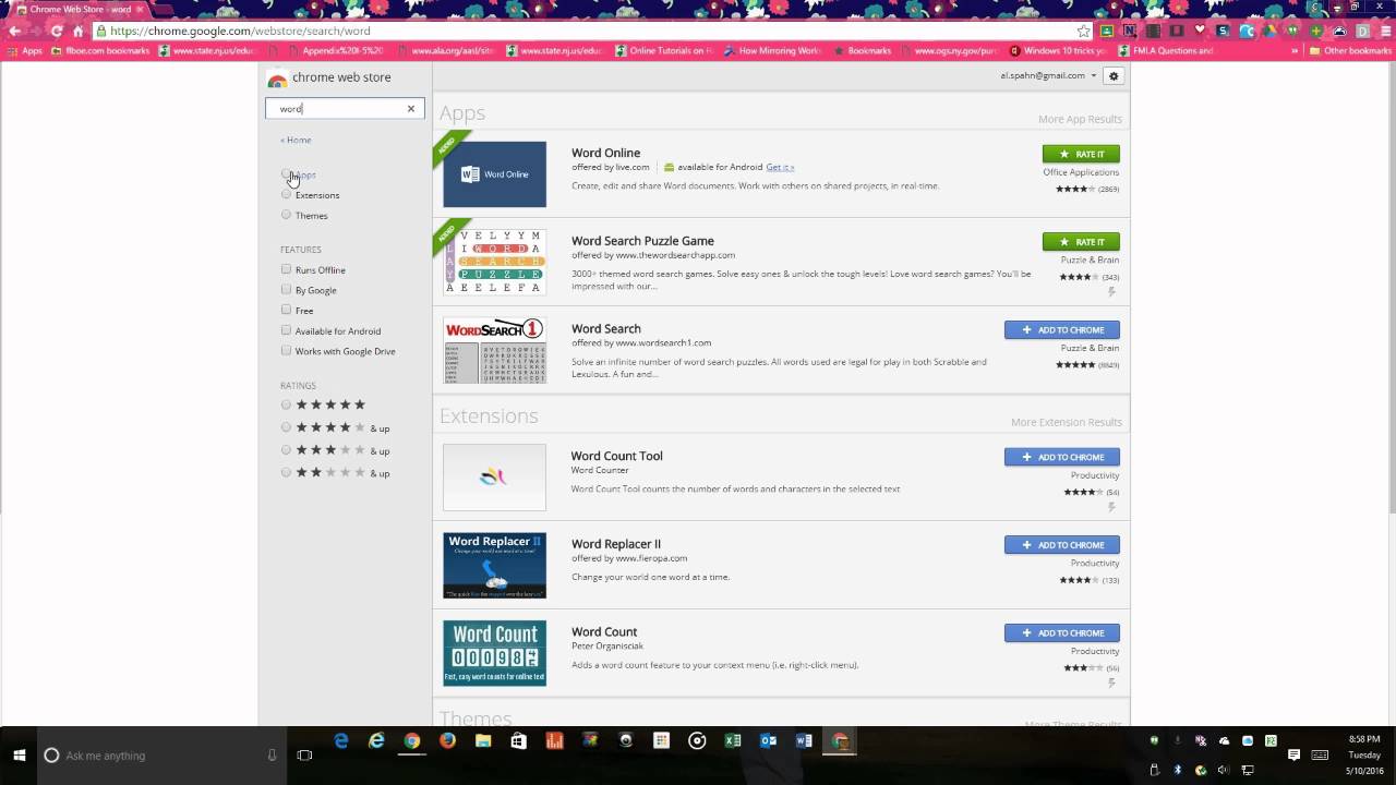 Add apps and extensions from the Chrome Web Store
