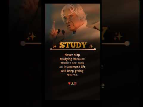 STUDY ????️|| APJ Abdul Kalam motivational quotes ????????❣️✨????...