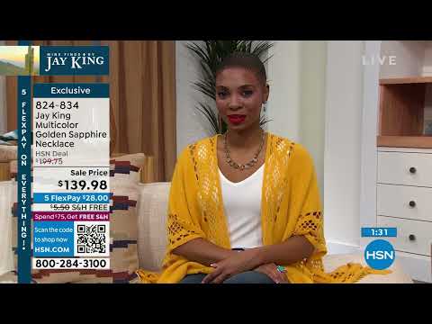 Jay King Sterling Silver Multicolor Golden Sapphire Neck...