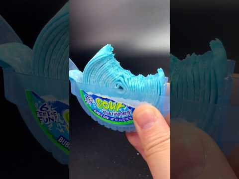 Blue hubba bubba gum sweet gummy jelly candy yummy food mukbang