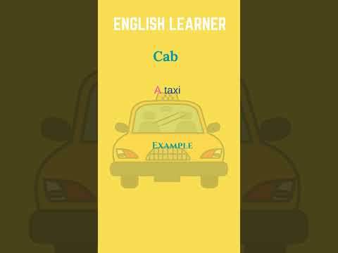 English Word - Cab - Meaning With An Example #englishwords #english #cab