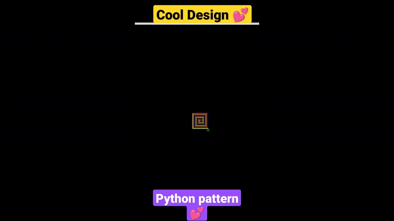 Cool shape❤️ program in python #short #shorts #new #code #coding #video #status #reels #programming💕