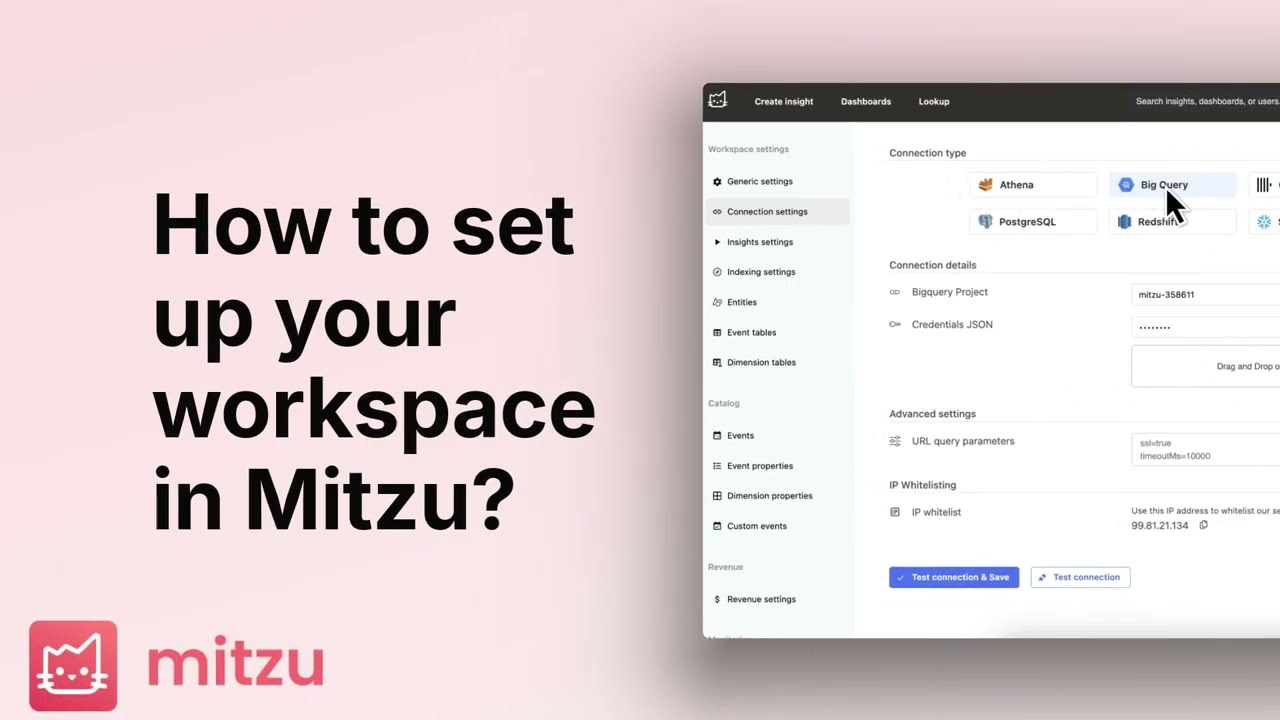 Mitzu workspace setup