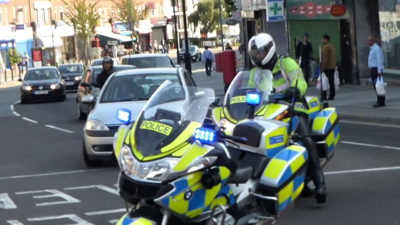 Metropolitan Police - Motorcyclists Escorting Coaches