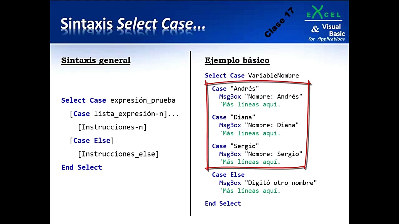 37 - Select Case en Visual Basic