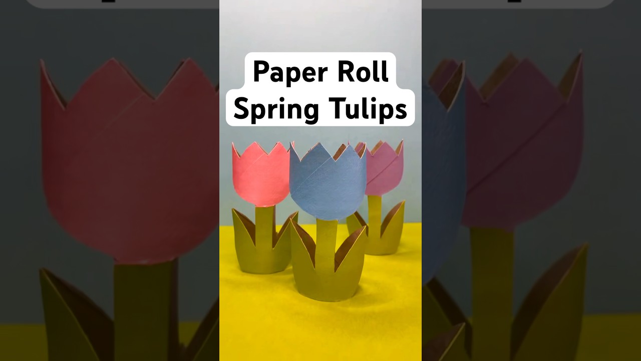 Easy Toilet Paper Roll Tulip Craft for Kids | Spring & Easter DIY Kids Activity Fun Ideas 🌷
