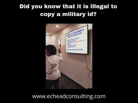 Never ever copy a military id!