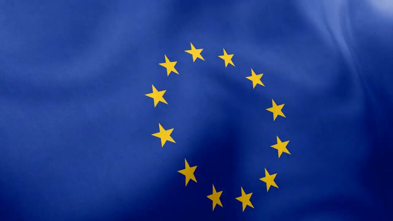 EUROPEAN UNION - Waving Flag Loop 4K