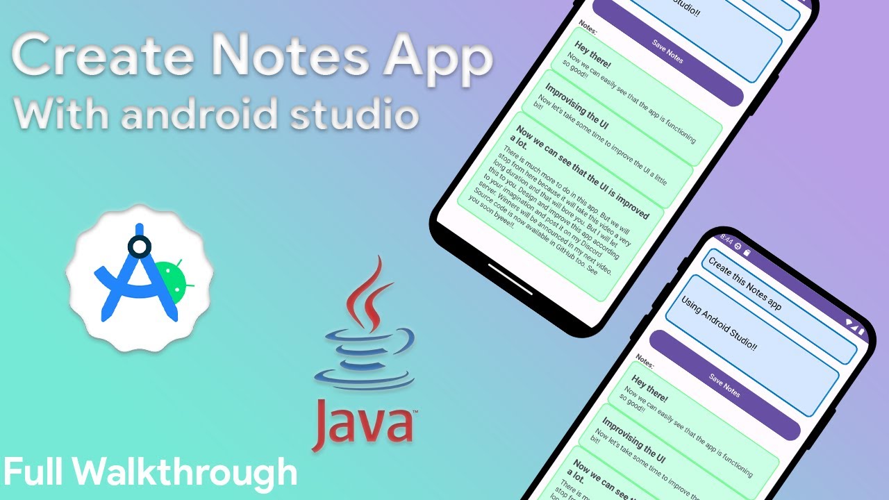 How to create Notes app in Android Studio | Java | Full Video