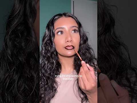 Trying the viral sacheu lip liner stain #lipstain #lipliner