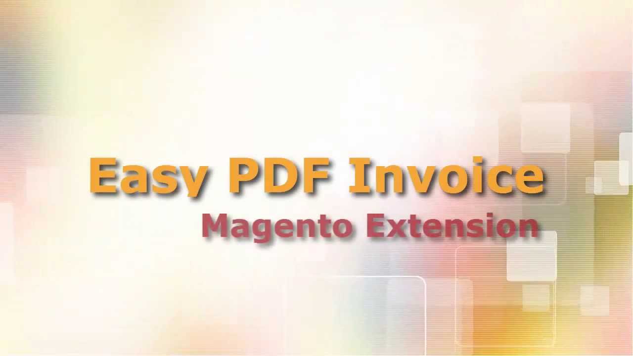 Easy PDF Invoice Getting Started
