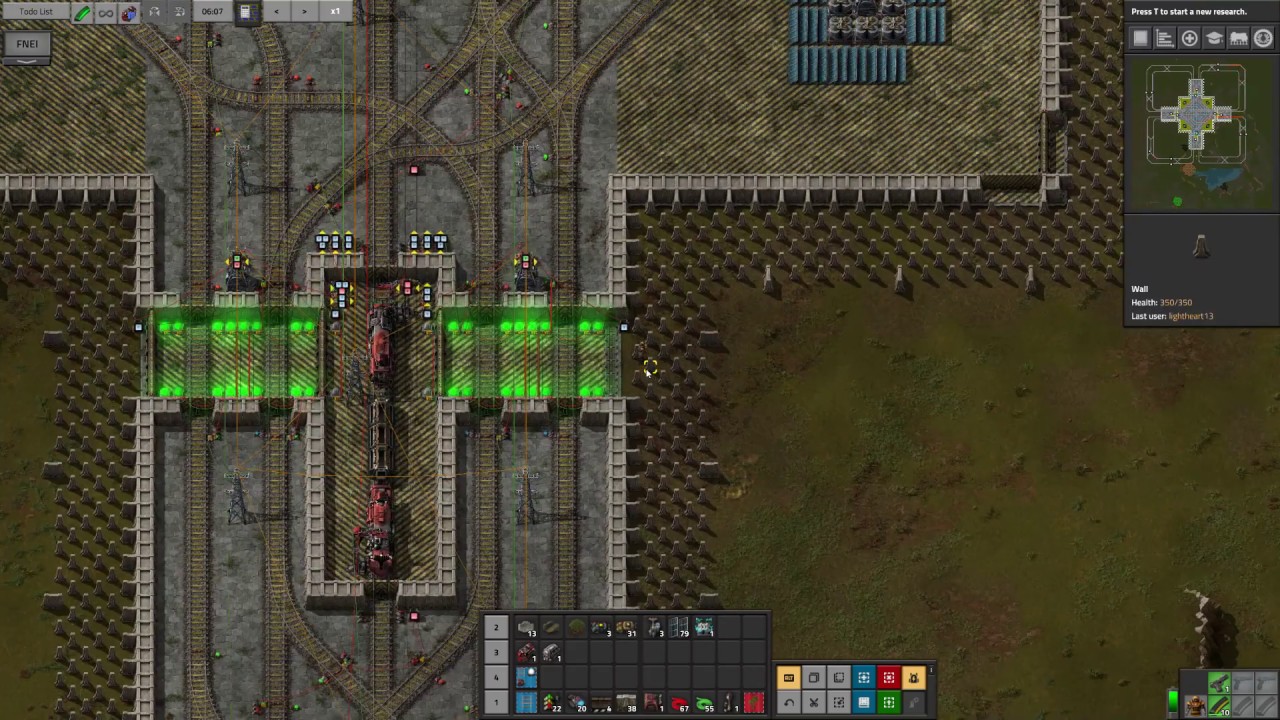 Factorio Intersection with Crosswalks