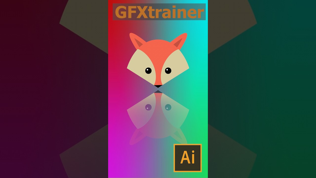 How to create a Set of Flat Animal Icons in Adobe illustator  #gfxtrainer #illustrator #shortvideo