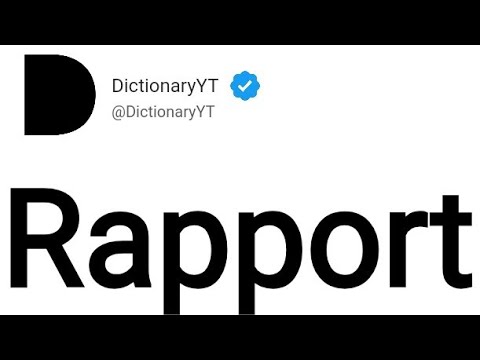 Rapport Meaning in English
