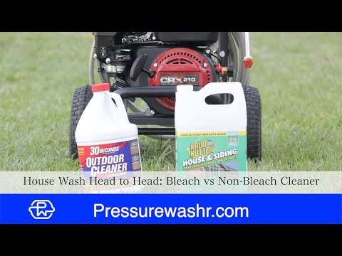 House Wash Battle! 30sec Outdoor Cleaner vs Krud Kutter house and Siding Wash | Bleach vs Non-Bleach