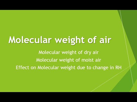 Molecular weight of dry and moist air