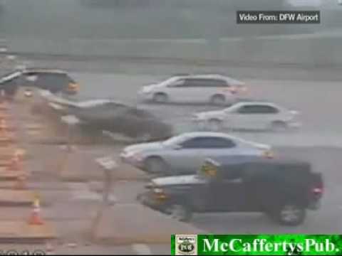 Car Launched Over Toll Booth