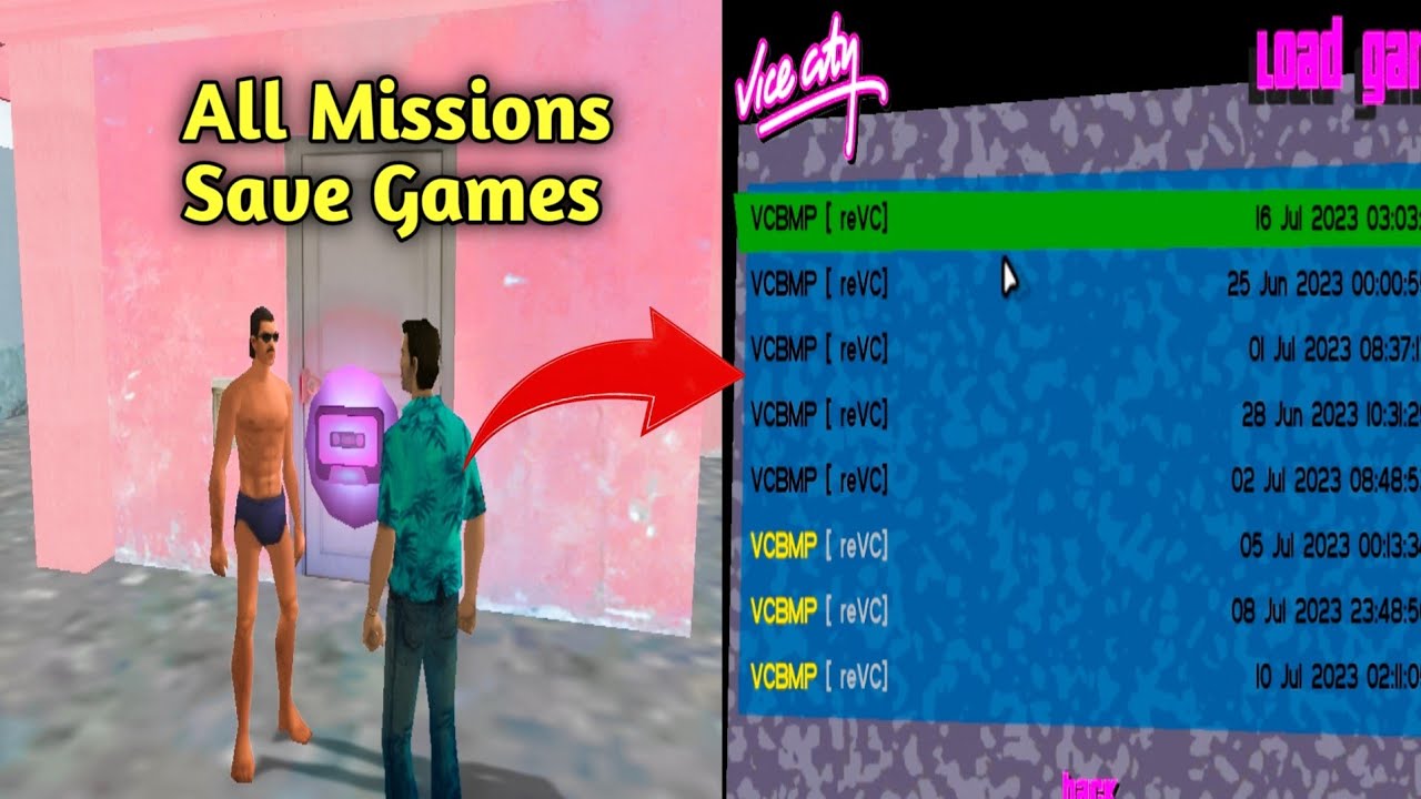 Big Mission Pack(reVC) All Missions Save Games 2 - GTA: Vice City