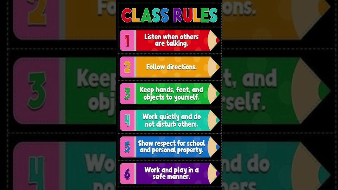 Class Rules to learn for kids & Toddlers✨