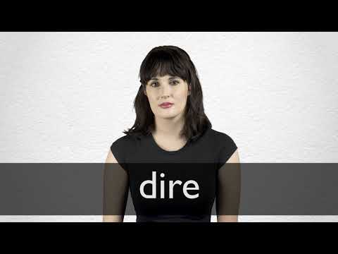 Traducción en español de “DIRE” | Collins Diccionario inglés-español